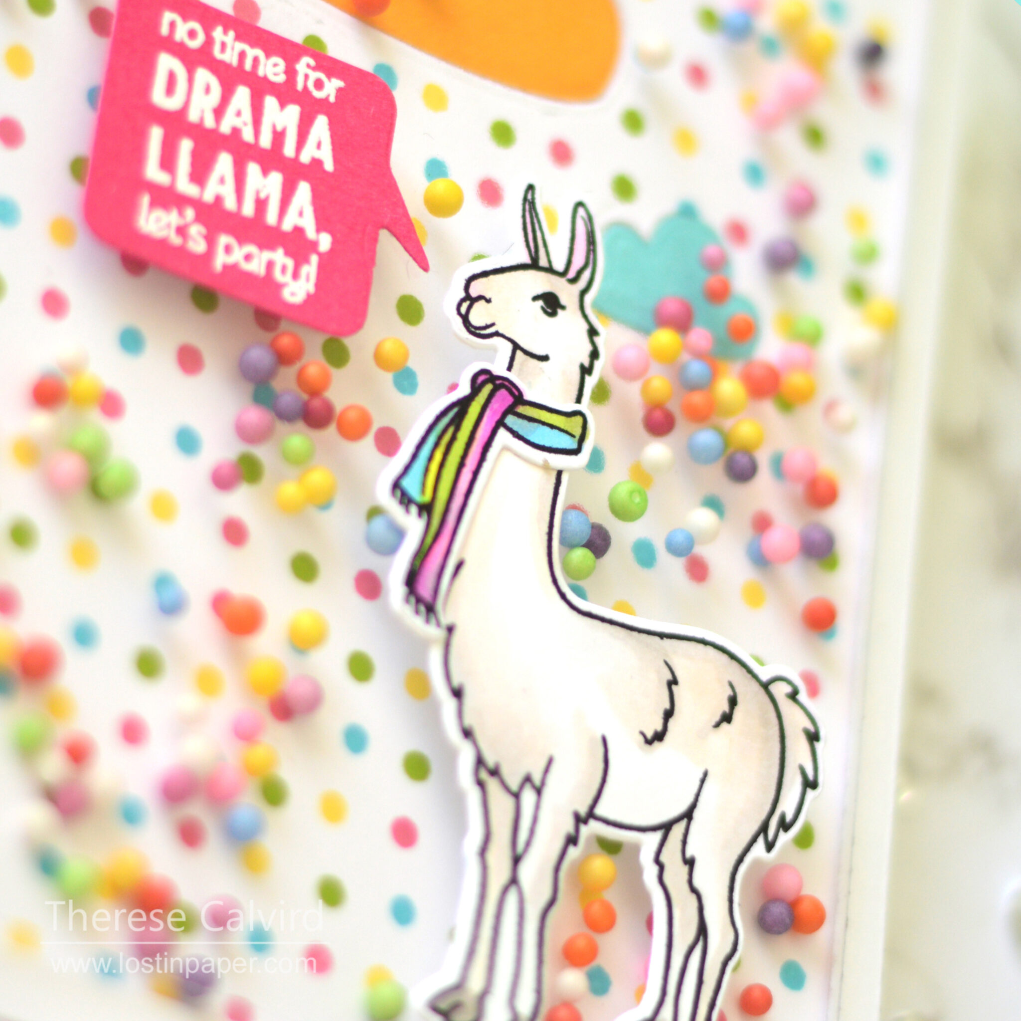 How to Make a Fun Non-Shaking No Drama Llama Card + Video!