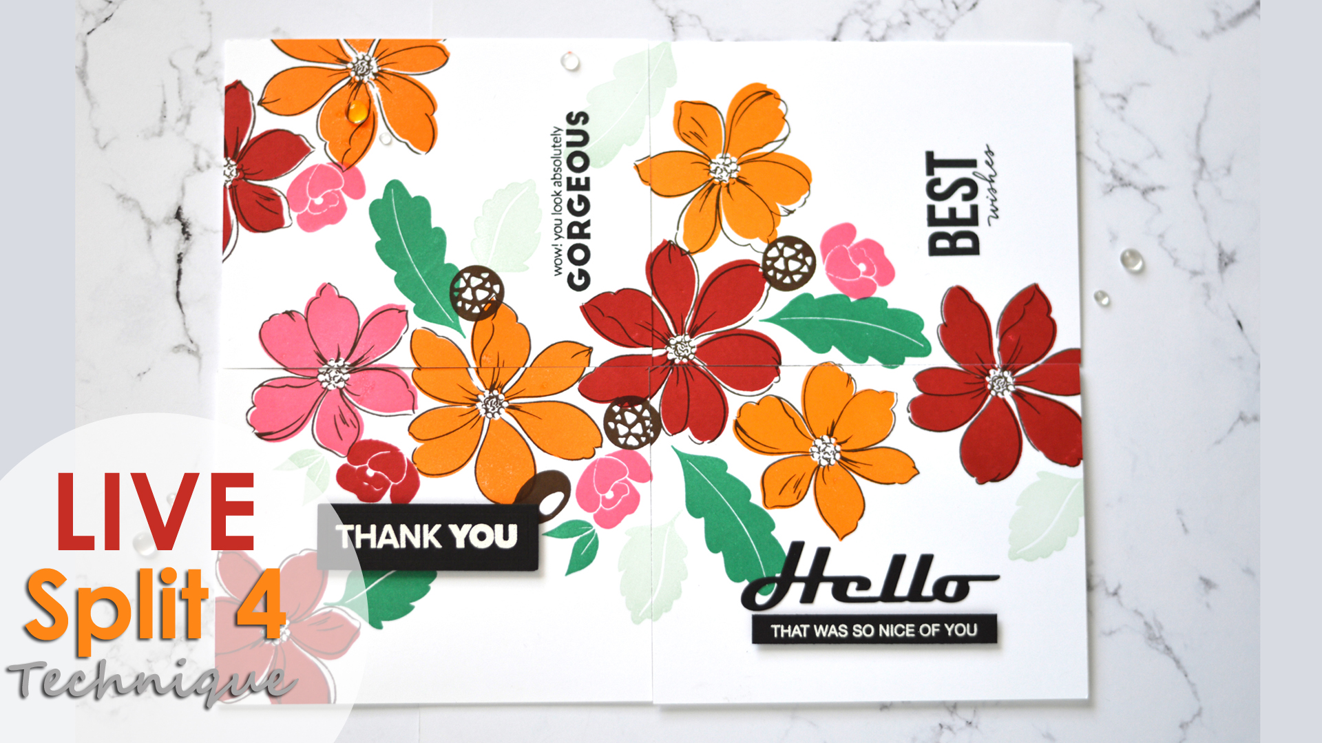 How to Make 4 Quick Cards from 1 Sheet of A4 - LIVE Video!