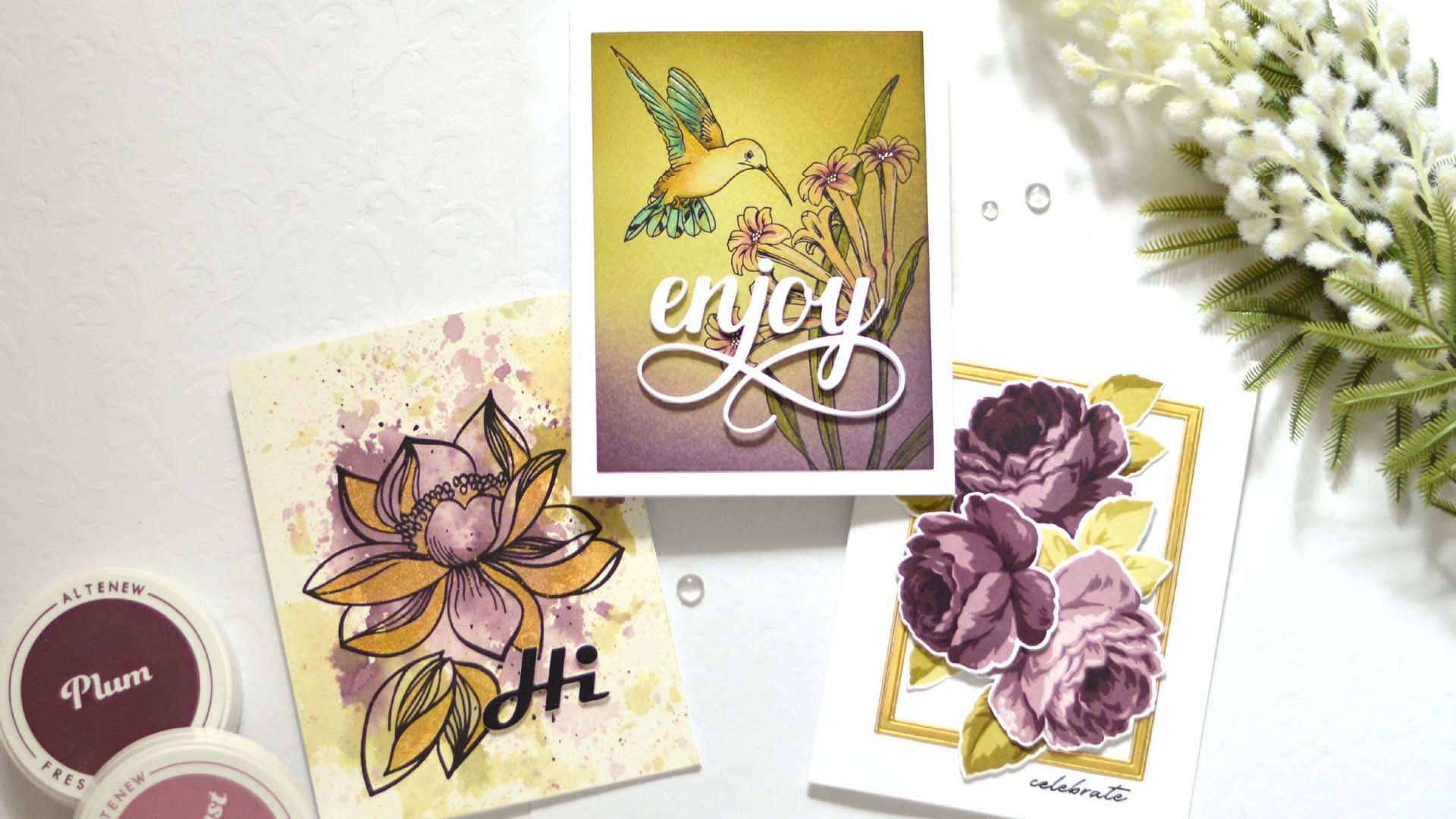 4 EASY Ideas for Dye Inks! Celebrating a New Altenew Blog Hop + Giveaway!