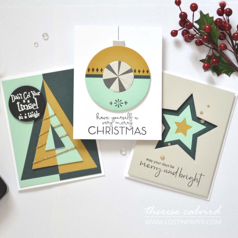 How to Use BASIC SHAPES to Make Christmas Cards! (+ Video)!