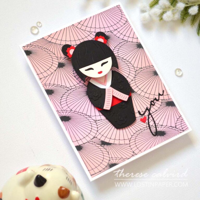 Make Your Own UNIQUE Kokeshi Doll Greeting Cards with Dies!