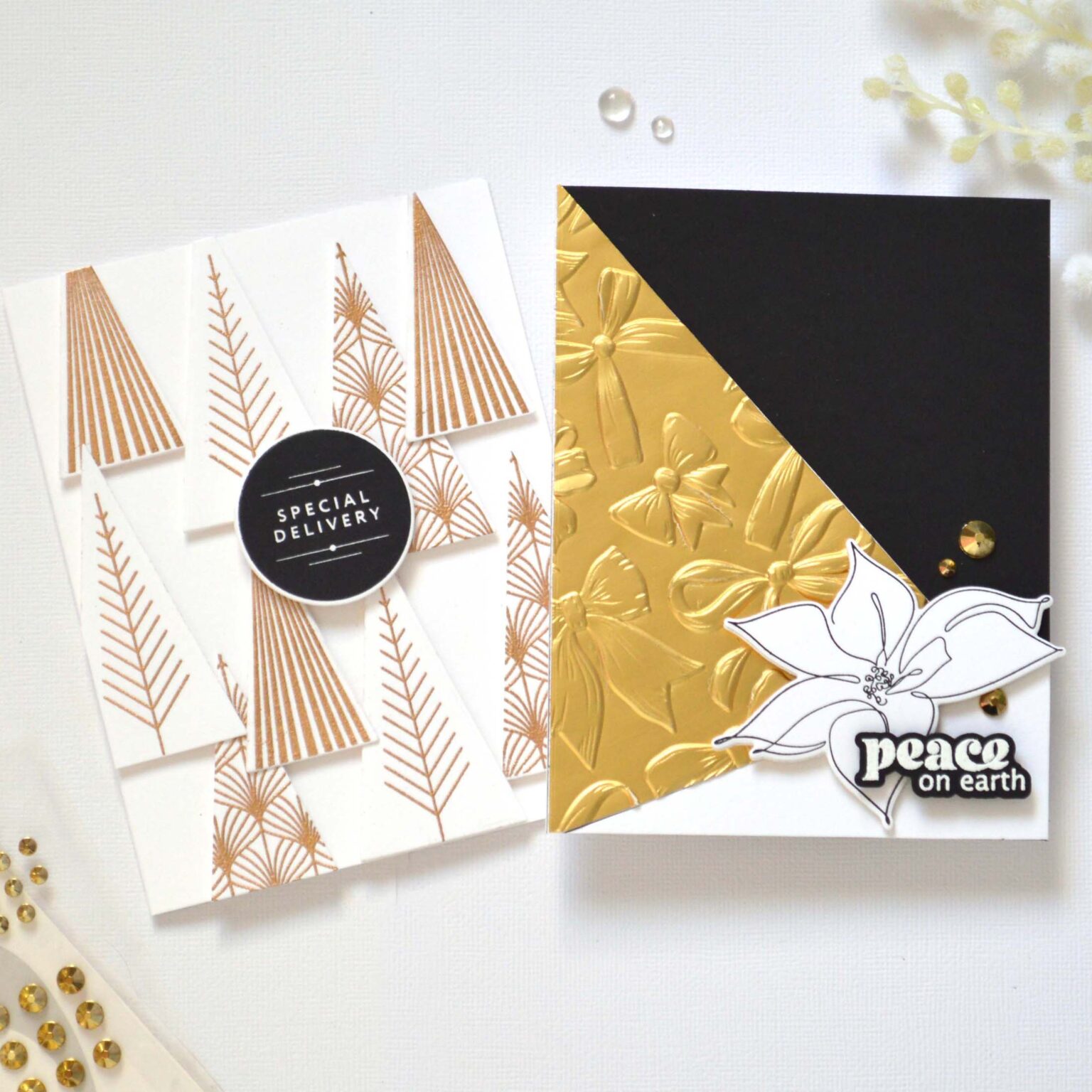 Make Your Christmas Cards Shine with Simple Triangle Dies!