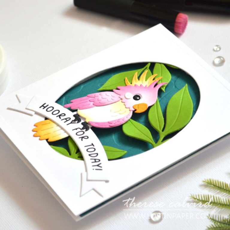 How to Create a Faux Shadow-Box Card with a Layered Bird Design ...